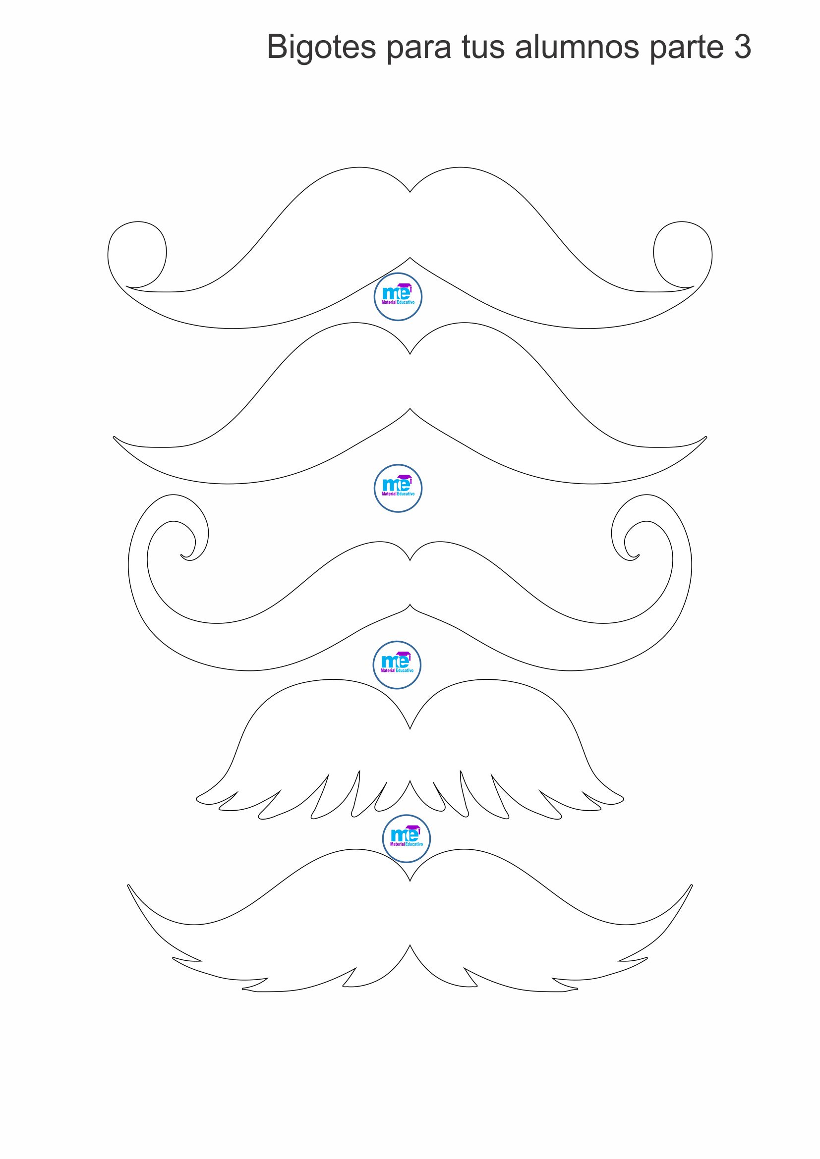 Bigotes para tus alumnos moldes para imprimir I Actividades