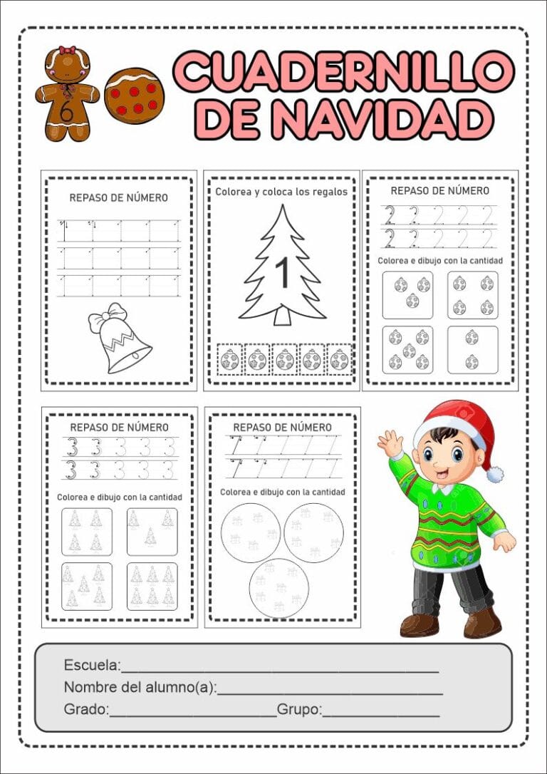 Cuadernillo de Navidad Matemáticas Preescolar - Materiales Educativos