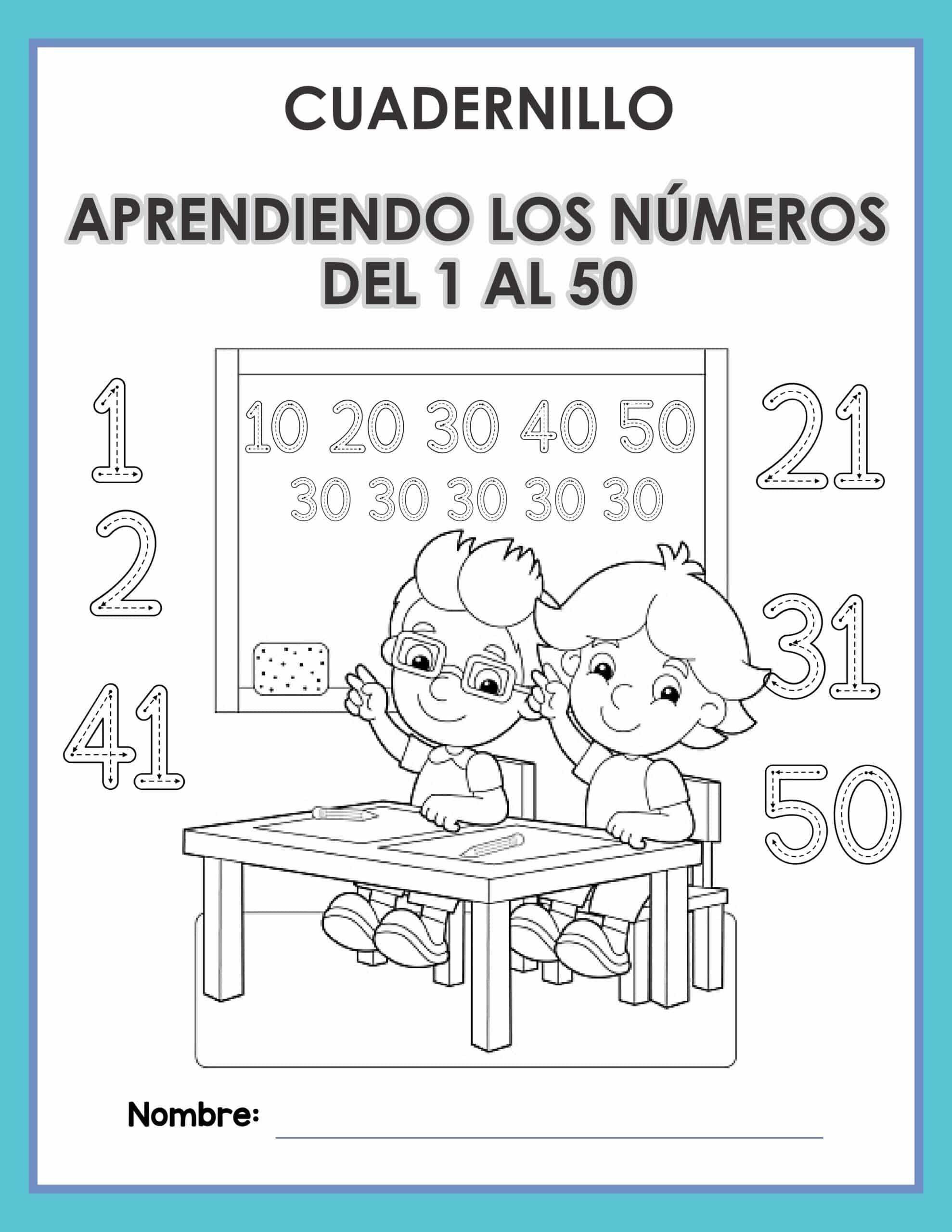 CUADERNILLO APRENDIENDO LOS NÚMEROS DEL 1 AL 50 - Materiales Educativos