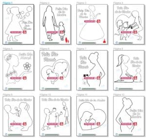 30 Moldes para realizar proyecto Día de la madre - Materiales Educativos