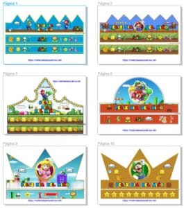 CORONAS DE SUPER MARIO PARA NIÑOS - Materiales Educativos