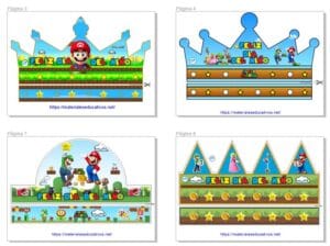 CORONAS DE SUPER MARIO PARA NIÑOS - Materiales Educativos