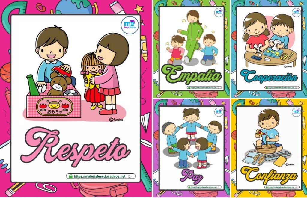 LAMINAS DE LOS VALORES - Materiales Educativos