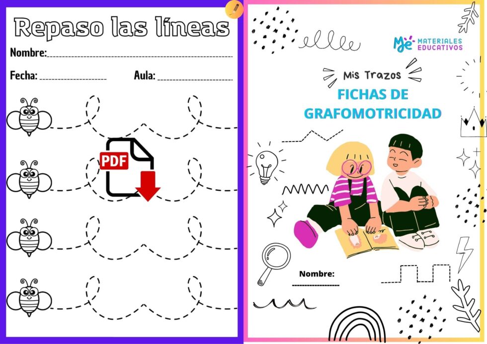 Fichas de trazos nivel inicial - Materiales Educativos