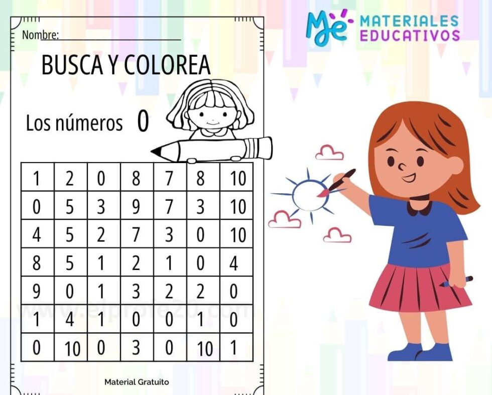 Fichas de numeros del 0 al 20 - Materiales Educativos
