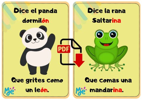 Fichas de rimas cortas para los peques - Materiales Educativos