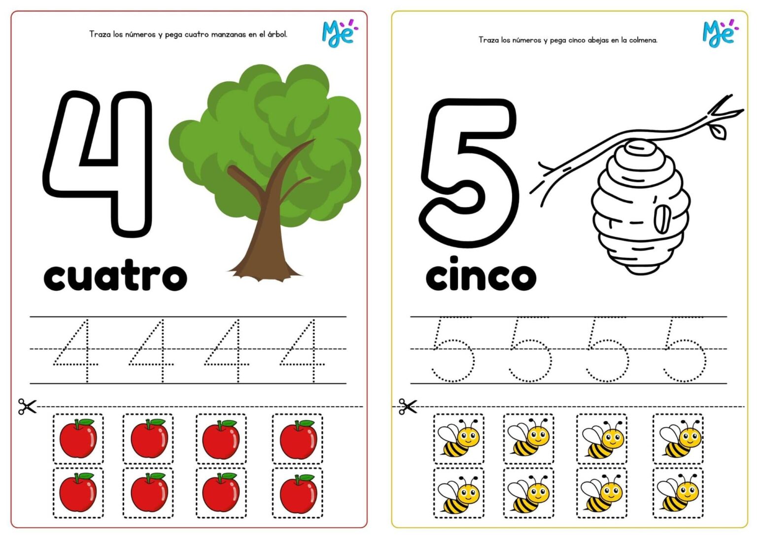 Fichas de Trabajo para aprender los numeros del 1 al 10 - Materiales ...