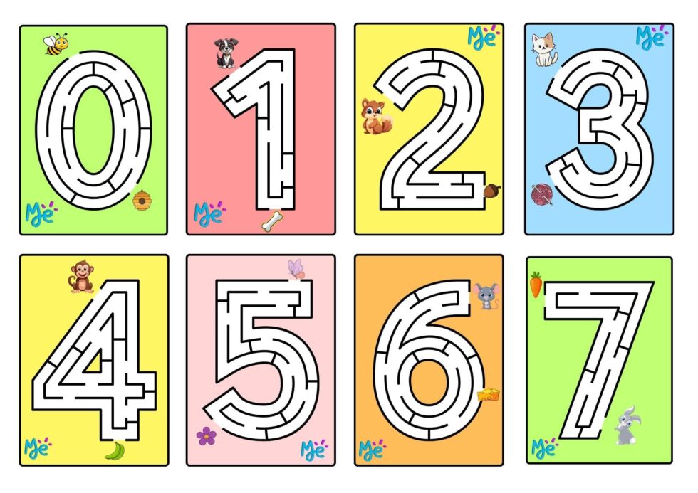 Laberintos de Numeros Para Ninos - Materiales Educativos